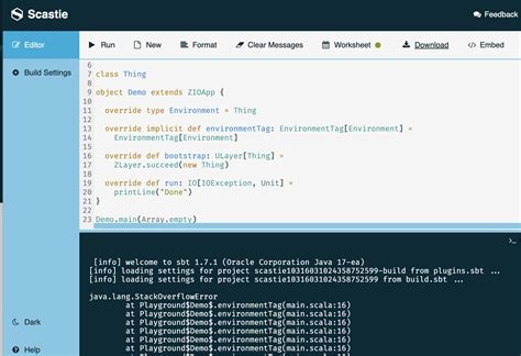 stackoverflow in environmenttag with simple zio 2 0 0 app · issue 7302