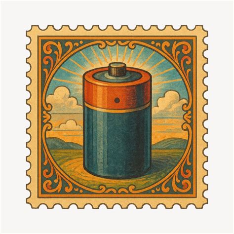 Vintage Battery Stamp Illustration Free Photo Illustration Rawpixel