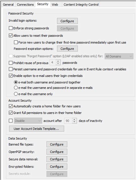 Security Tab Of A Site
