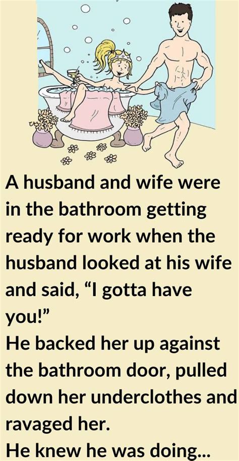 A Husband And Wife Were In The Bathroom About America