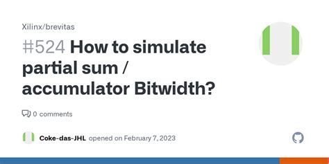 How To Simulate Partial Sum Accumulator Bitwidth · Issue 524