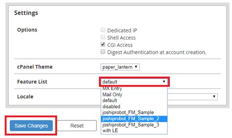serverfreak technologies sdn bhd how to assign a feature list to a