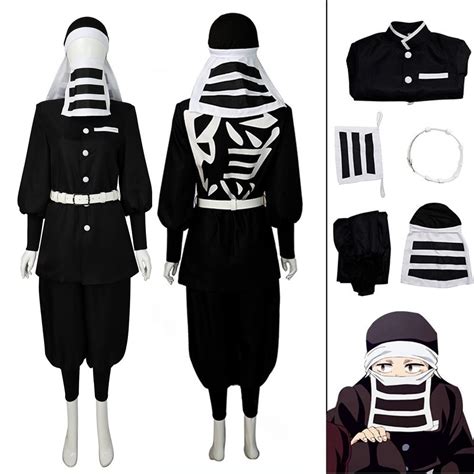 Demon Slayer Goto Cosplay Costume Anime Swordsmith Village Arc Black
