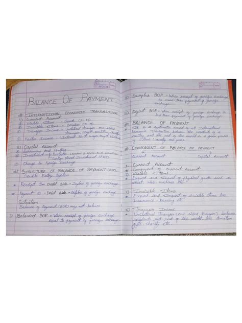 Balance Of Payment Class 12 Pdf