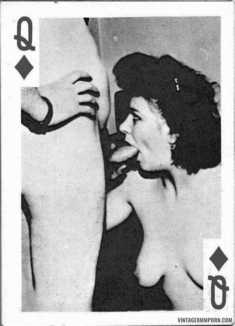 Black And White Vintage Sex Playing Cards