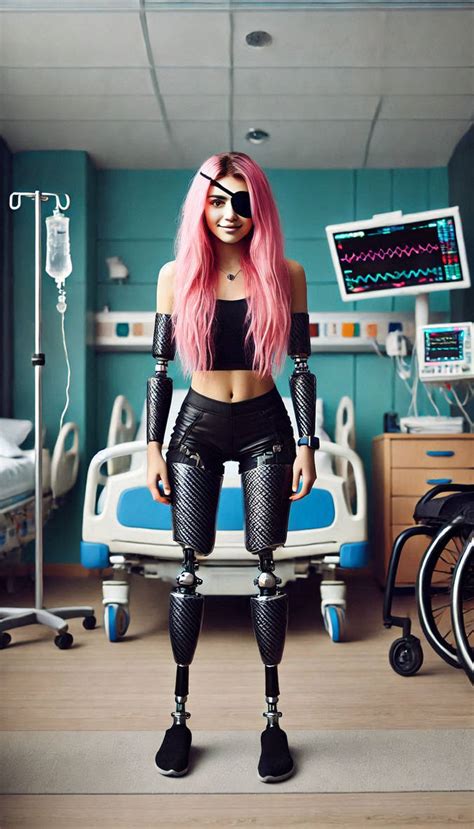 Quad Amputee Girl With Prosthetics And Eyepatch By Ambrosiai On Deviantart