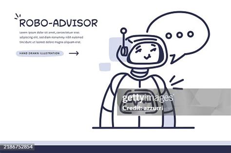 handdrawn robot advisor illustration high res vector graphic getty images