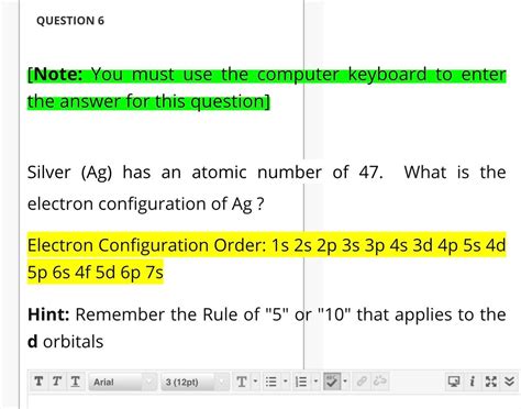 Silver Electron Configuration