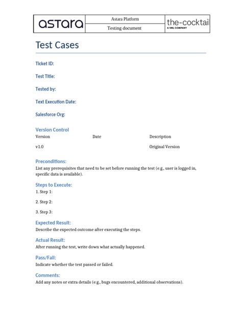 Testing Document V1 Pdf