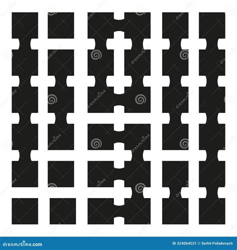 Abstract Grid Pattern Black And White Design Geometric Vector Layout