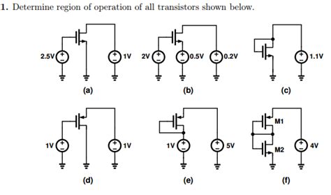 Solved Determine Region Of Operation Of All Transistors