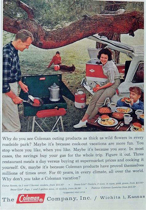 Coleman Outing Products 60s Vintage Print Ad Color
