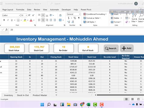 Inventory Management In Excel Mohiuddin Ahmed