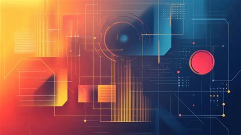 Abstract Digital Art Displaying Geometric Shapes And Vibrant Colors In