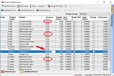 How To Do A Price Change Paragon Dairy Software Documentation