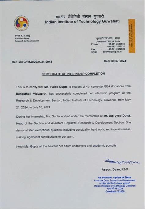 palak gupta on linkedin internship iitguwahati finance