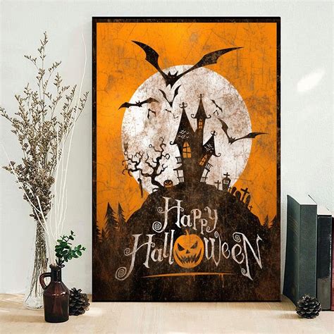 Horror Pumpkin Halloween Wall Art Decor Poster Canvas Kaiteez