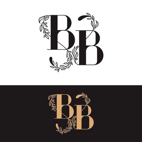 Premium Vector Handdrawn Wedding Monogram Bb Logo