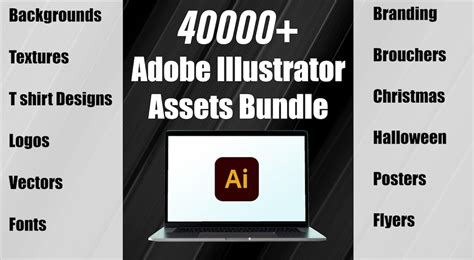 40000 Adobe Illustrator Assets Bundle Ai Graphic Elements Templates