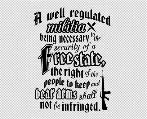 2nd Amendment Svg Vector Clip Art Cut Files For Cricut Etsy