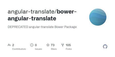 GitHub Angular Translate Bower Angular Translate DEPRECATED Angular Translate Bower Package