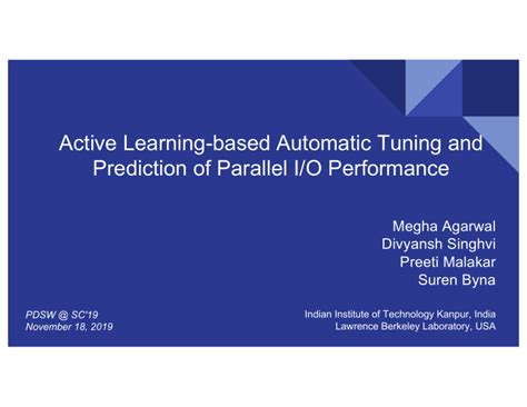 Ppt Active Learning Based Automatic Tuning And Prediction Of Parallel Powerpoint