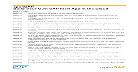 Pdf Opensap Fiux1 Week 5 Transcript Dokumentips