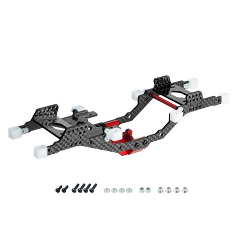 Fcx24 Aluminum Carbon Fiber Conversion Chassis Kit Red