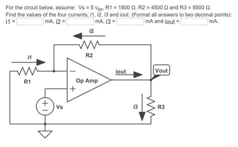 Solved For The Circuit Below Assume Vs 5 Vpp Ri 1800 Ω