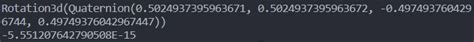 calculation error of rotation3d lead by floating point calculation