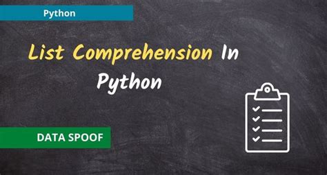 List Comprehension In Python Dataspoof