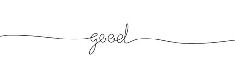 Premium Vector One Line Continuous Word Good Line Art Calligraphy