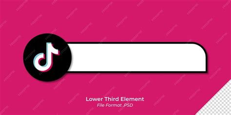 Premium Psd Tiktok Lower Third Design Psd File Editable Follow Me On