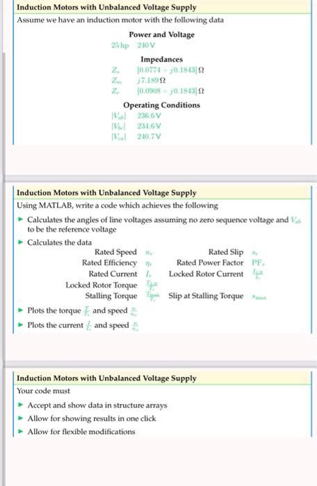 Induction Motors With Unbalanced Voltage Supply