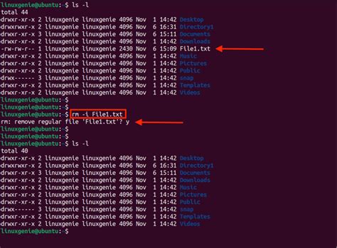 how to delete a file in linux ubuntu terminal linux genie