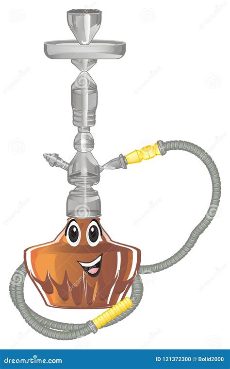 Happy Hookah Stand Stock Illustration Illustration Of Hose 121372300