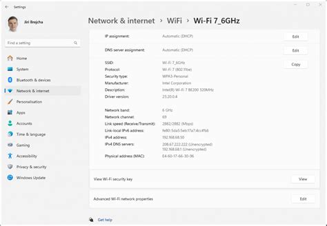 Intel Be200 Windows 11 Connected To Wi Fi 7 Network Jiri Brejcha
