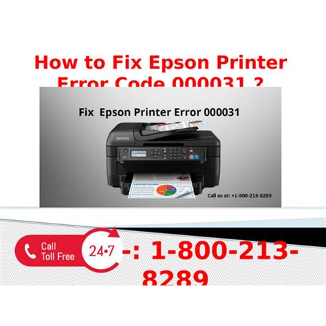Fix Epson Printer Error Code 000031