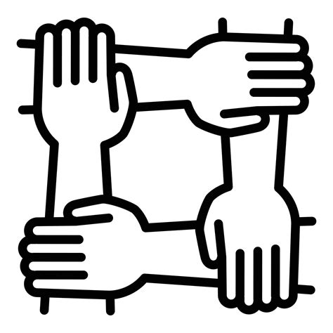 Coach Cohesion Icon Outline Style 14364586 Vector Art At Vecteezy