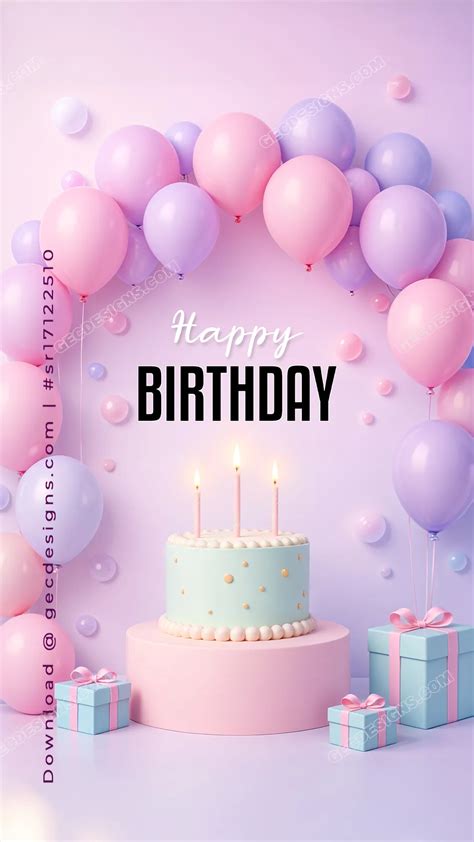 Happy Birthday Pink And Blue