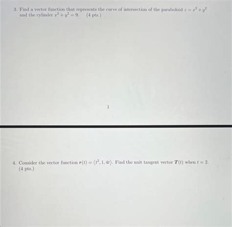 solved 3 find a vector function that represents the curve