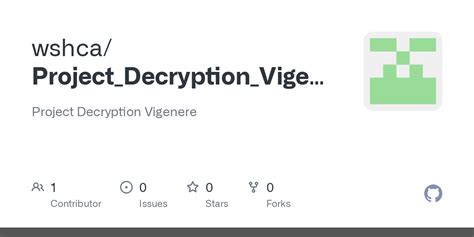 Github Wshcaprojectdecryptionvigenere Project Decryption Vigenere
