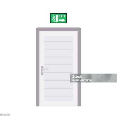 방화문 만화 벡터 출구 문 벡터 텍스트를위한 여유 공간 벽지 배경 0명에 대한 스톡 벡터 아트 및 기타 이미지 0명 건축물