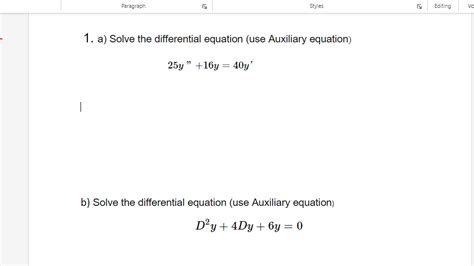 Solved A ﻿solve The Differential Equation Use Auxiliary