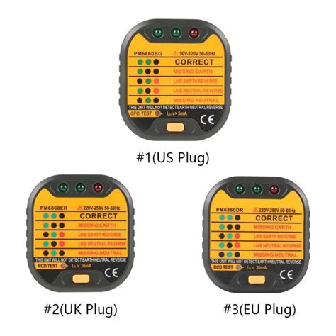 PEAKMETER Hz Automatic Electric Socket Tester For Home PM BG DR ER UK US EU Plug