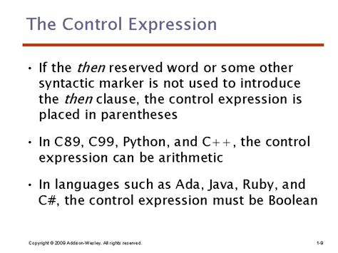 Chapter 8 Statementlevel Control Structures Chapter 8 Topics