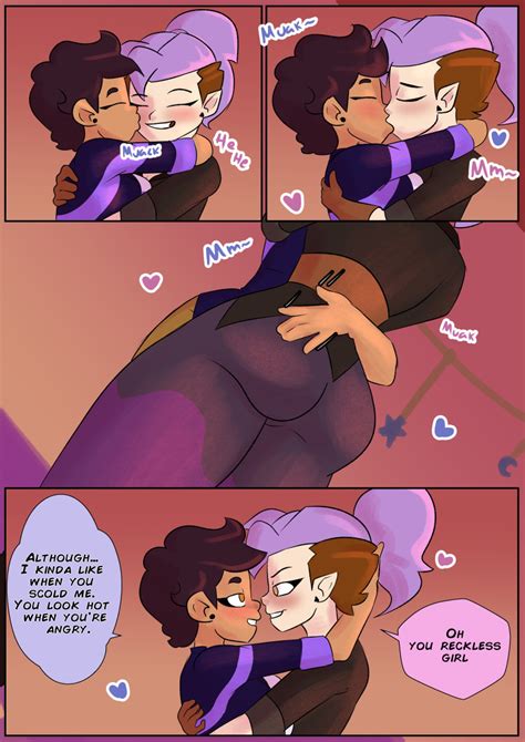 Rule 34 Amity Blight Big Breasts Dark Skin Disney Dyed Hair Evil Raccoon Kissing Latina Luz