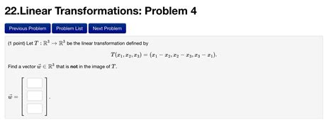 Solved Linear Transformations Problem Point Let Chegg