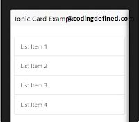 CSS Components In Ionic Cards Coding Defined
