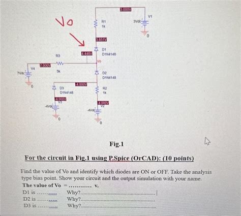 Solved Fig 1 For The Circuit In Fig 1 Using P Spice Orcad